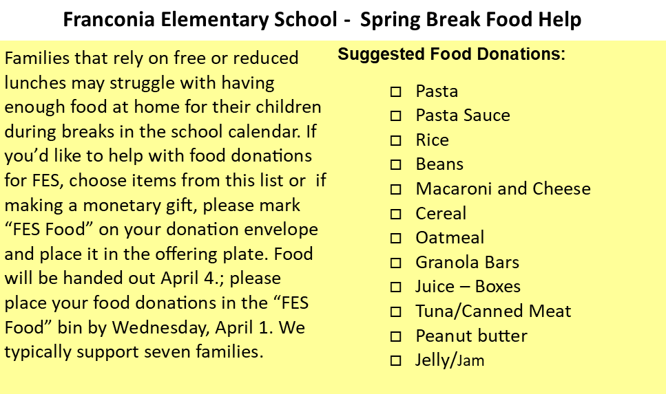 FES-Spring-Break-2020-food-needs – Franconia United Methodist Church